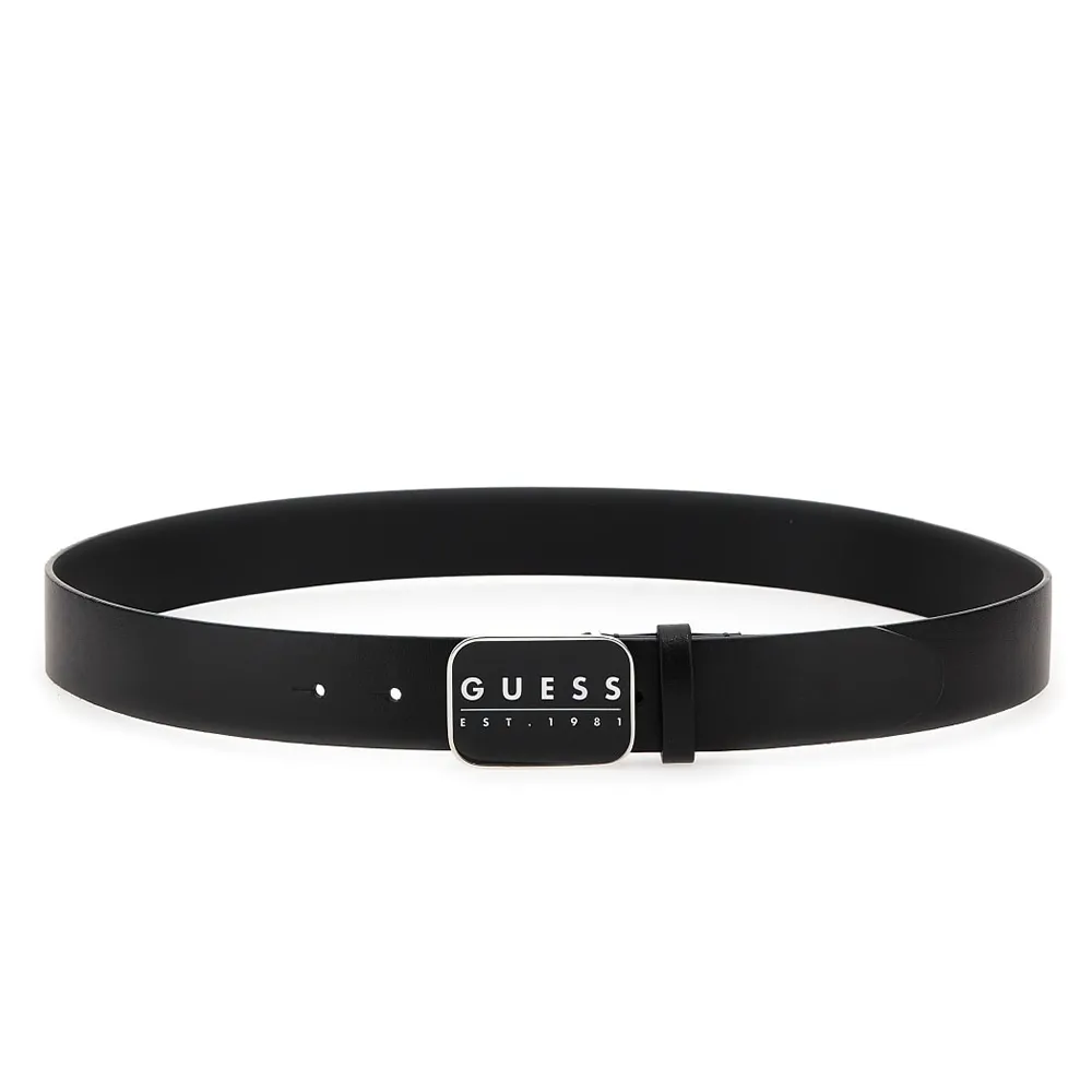 Ceinture homme Guess veritable est 1981 Noir - ZESHOES