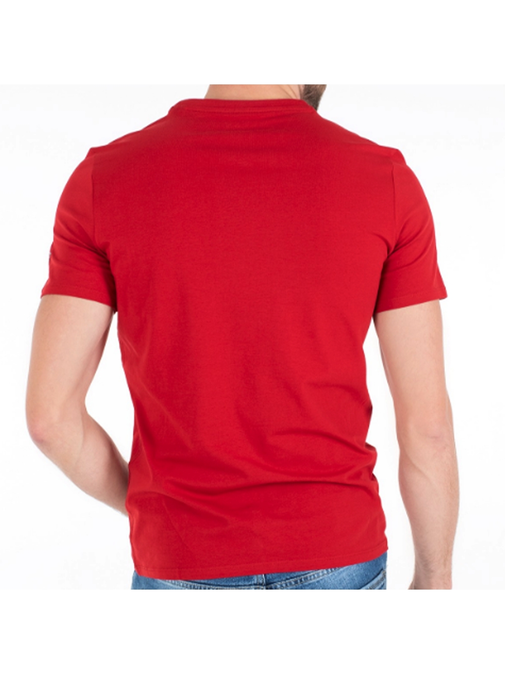 T shirt manche courte homme Guess Est 1981 Rouge - ZESHOES