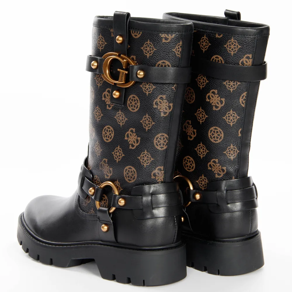 Bottine femme Guess Randa logo 4g peony Noir - ZESHOES