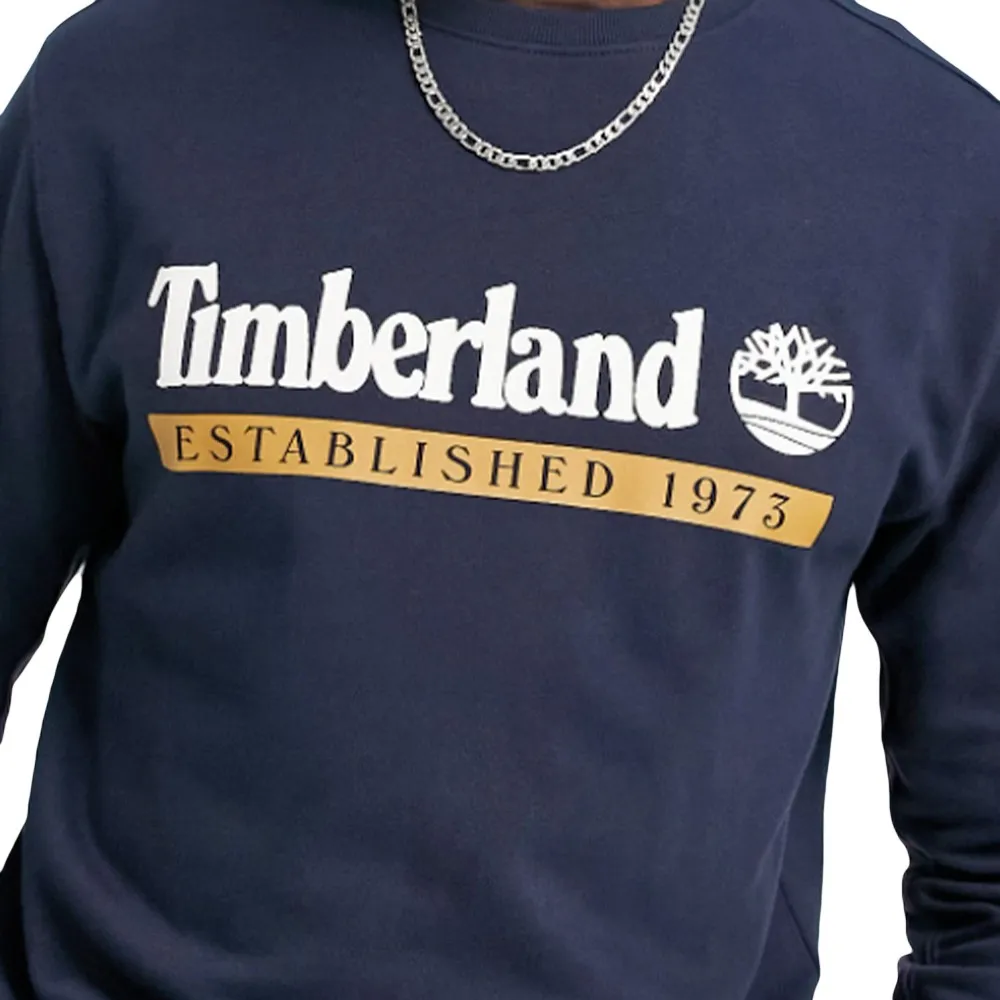 Pull homme Timberland Established 1973 Bleu - ZESHOES